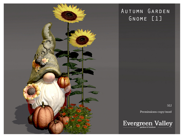 Second Life Marketplace - Autumn Garden Gnome